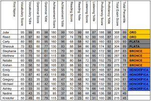 National Statistics - National Spanish Examinations